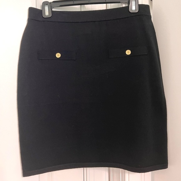 Michael Kors | Skirts | Nwt Michael Kors Black Knit Mini Skirt With Buttons And Faux Pocket ...